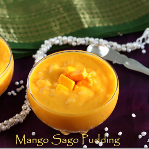 mango sago pudding - Jeyashri's Kitchen