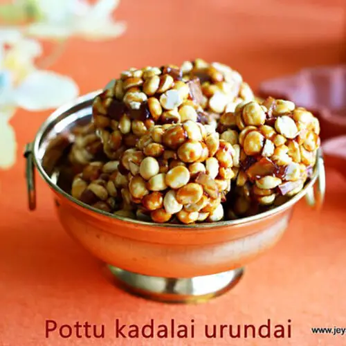 Pottu kadalai-urundai - Jeyashri's Kitchen