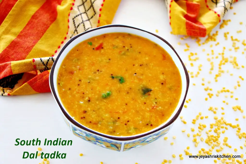 South Indian dal tadka recipe - Jeyashri's Kitchen